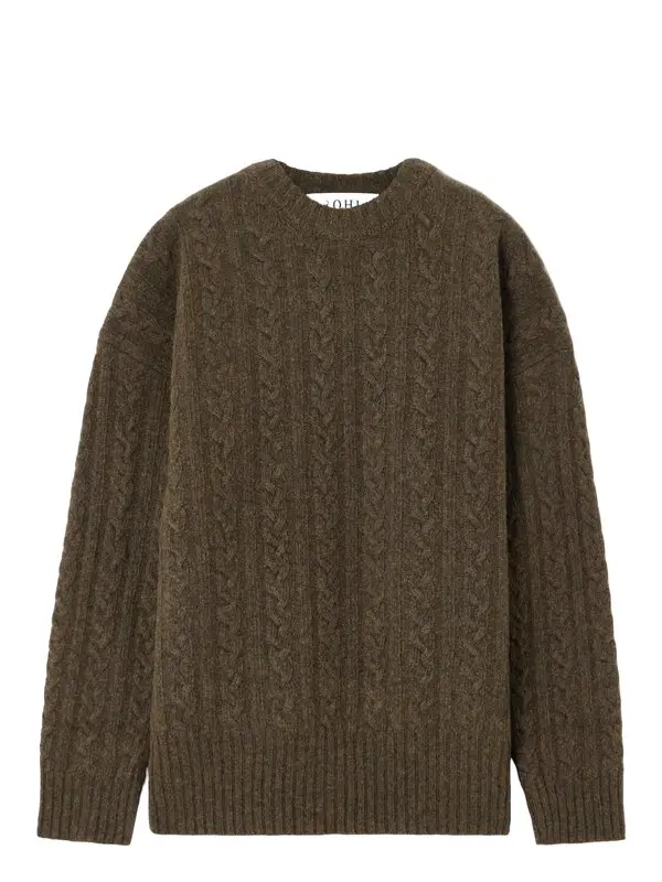 RÓHE Wool-blend Turtleneck Sweater - Forest Green