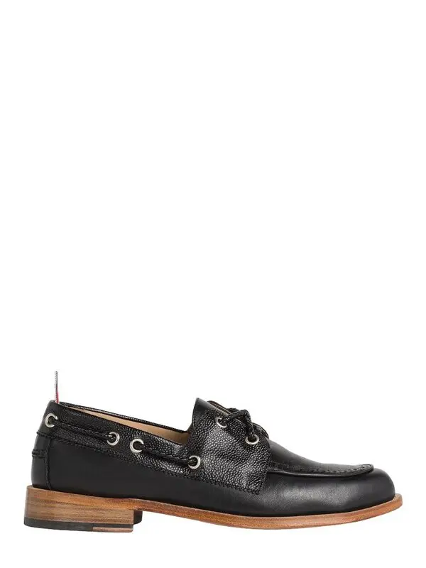 Thom Browne Lace-up Boat Shoes - Black