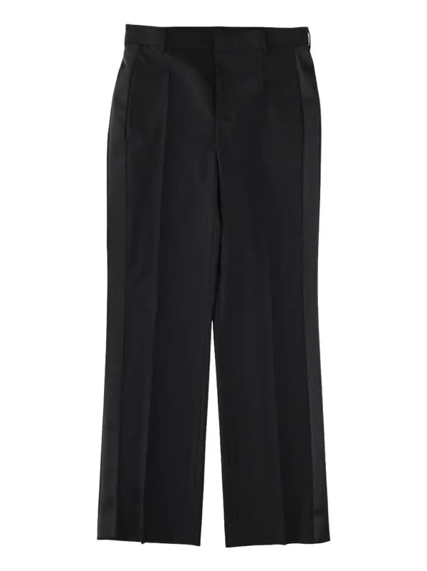 Moschino Wide Leg Pleated Trousers - Black