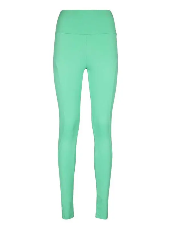 MSGM Logo-printed Stretched Leggings - Green