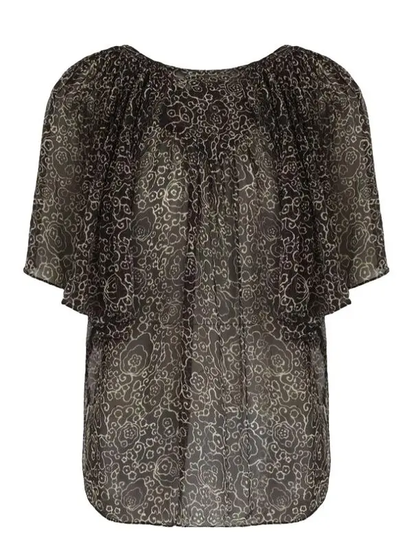 Isabel Marant Étoile Neslya Floral-printed Blouse - Black
