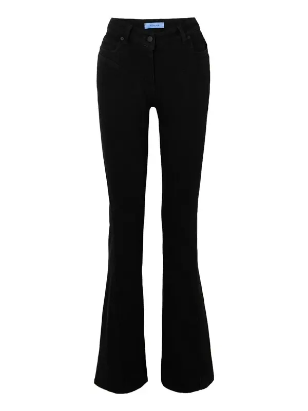 MUGLER Mid-rise Flared Jeans - Black