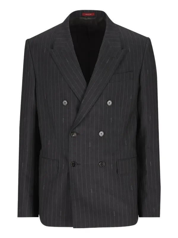 Gucci Pinstriped Tailored Blazer - Black