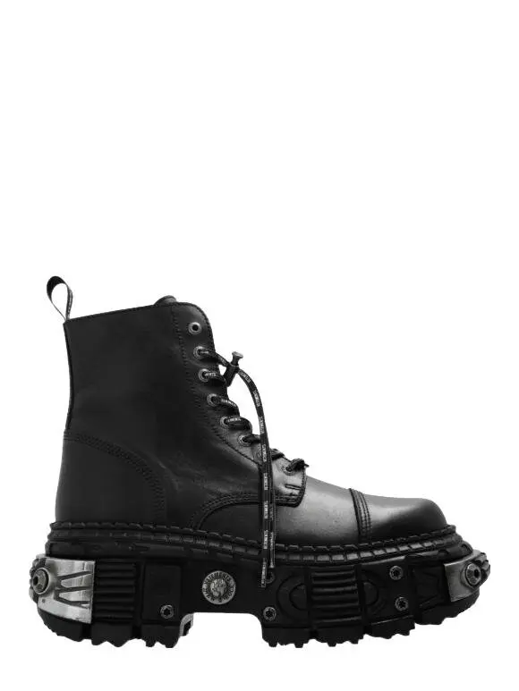 Vetements X New Rock Destroyer Leather Boots - Black