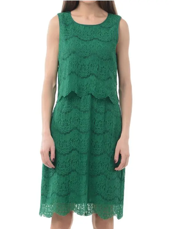 Emporio Armani Lace Sheath Dress - Blue