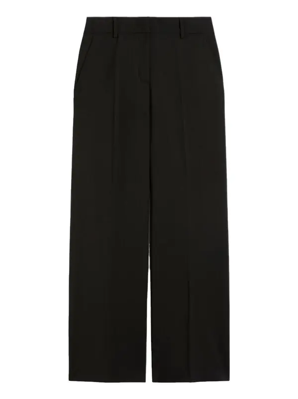 Max Mara High-waisted Pleated Trousers - Black