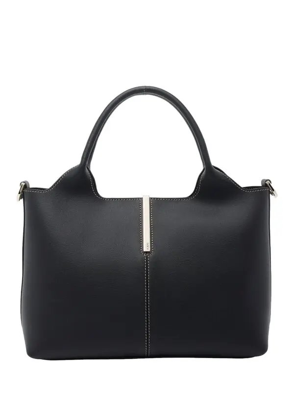 TOD'S Logo Detailed Top Handle Bag - Black