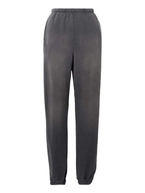 RE/DONE Hanes Cotton-blend Jersey Track Pants - Faded Black