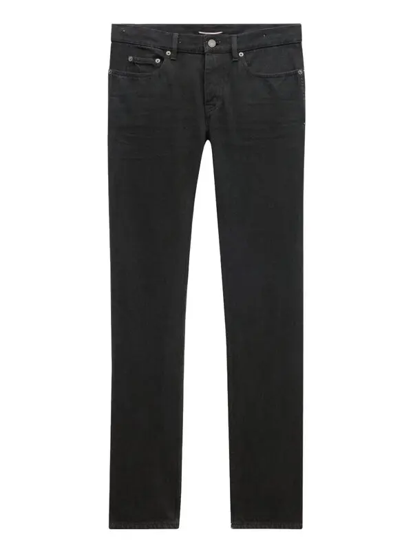 Saint Laurent Mid-rise Relaxed Slim Jeans - Charcoal Black