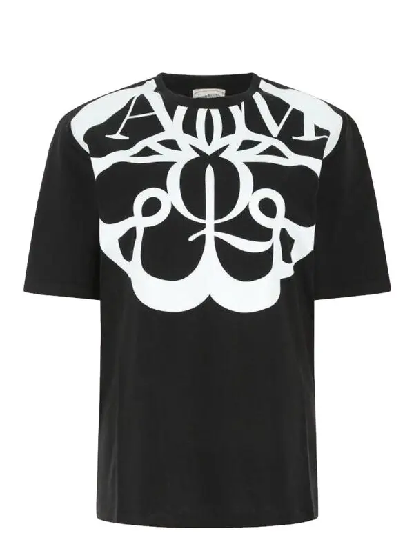 Alexander McQueen Logo Printed T-shirt - Black
