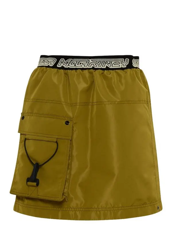 Stella McCartney Logo Waistband Cargo Pocket Skirt - Brown