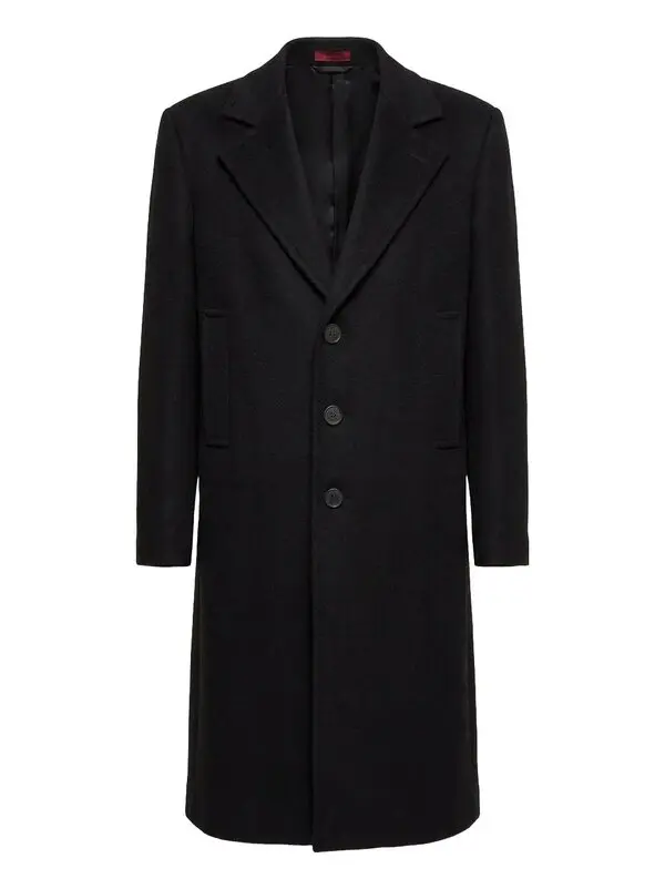 Gucci Single Breasted Coat - Black