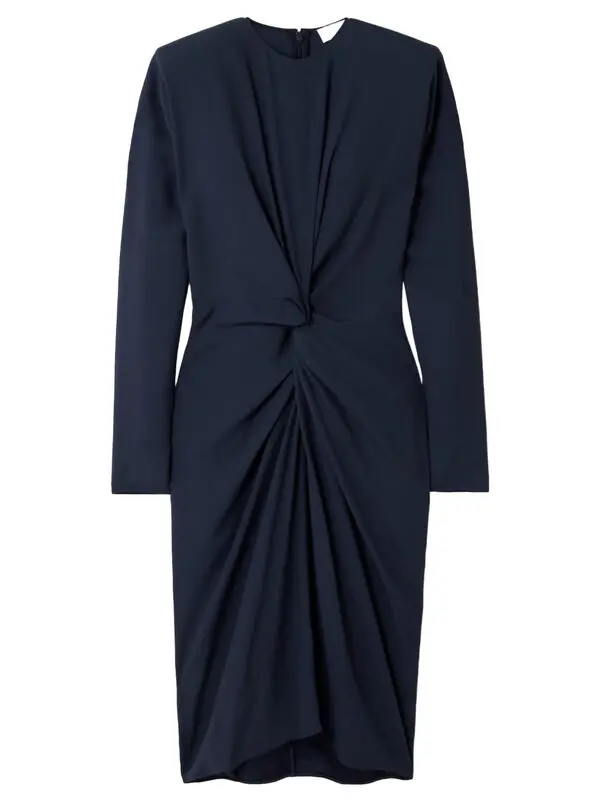 Stella McCartney Knotted Front Midi Dress - Navy Blue