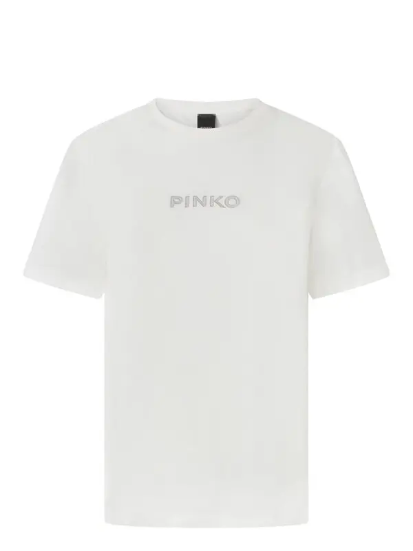 Pinko Embroidered Logo T-shirt - White