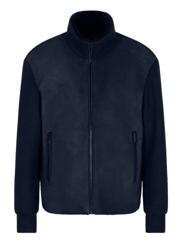 Giorgio Armani High-neck Bomber Jacket - Blue
