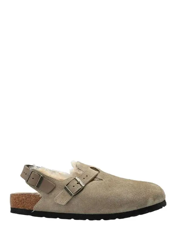 BIRKENSTOCK Buckled Slip-on Slippers - Taupe