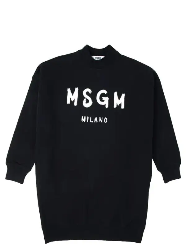 MSGM Logo Sweater Dress - Black