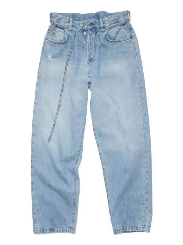Acne Studios Loose Fit Straight Leg Jeans - Light Blue
