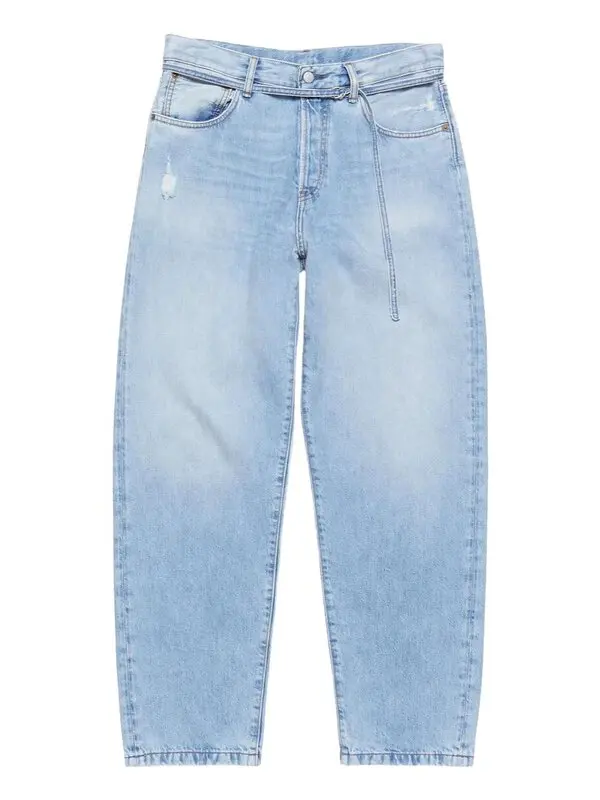 Acne Studios Loose Fit Straight Leg Jeans - Light Blue