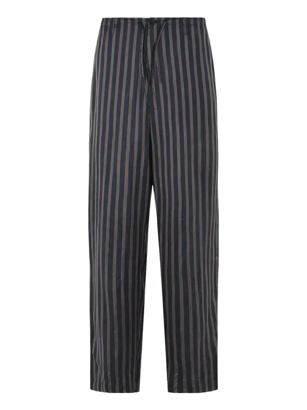Dries Van Noten Vertical Stripe Trousers - Navy