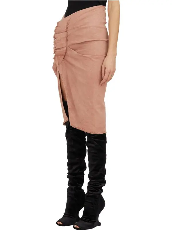 Rick Owens Denim Skirt - Pink
