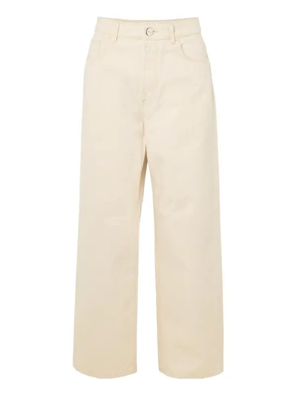 RÓHE Straight Leg Baggy Jeans - Ecru