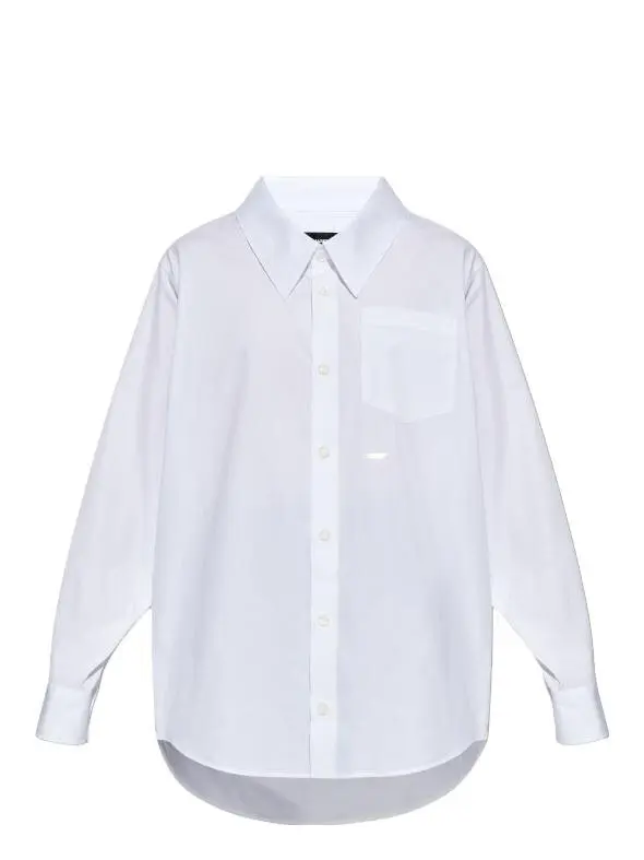 Dsquared2 Logo Plaque Buttoned Shirt - White