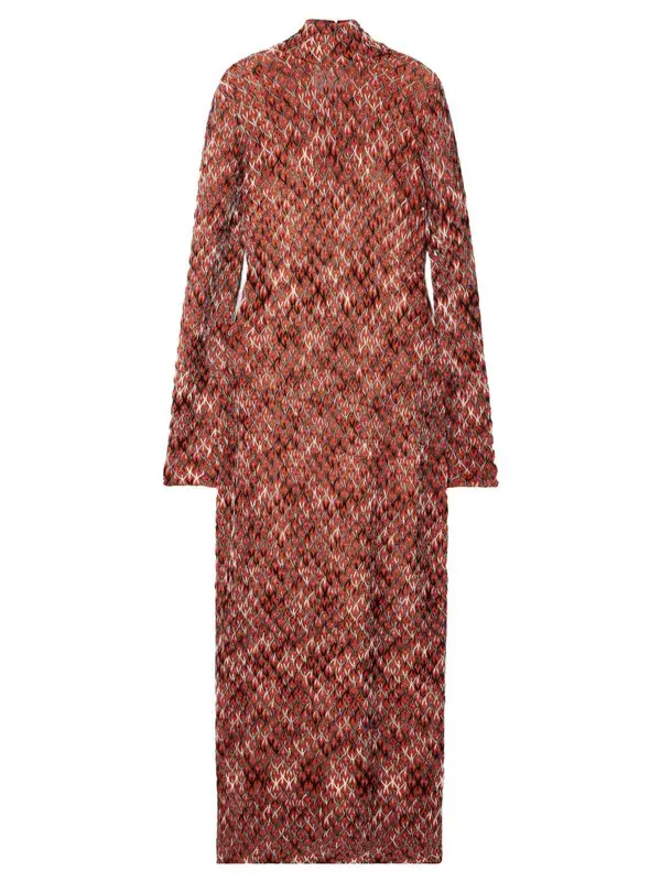Missoni Space-dyed Wool-blend Midi Dress - Brown