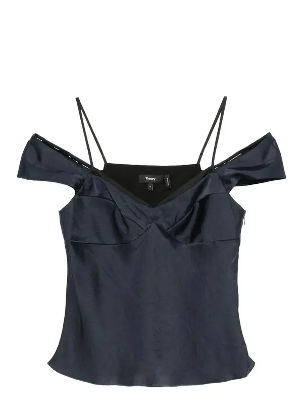 Theory Spaghetti Strap Vest - Navy