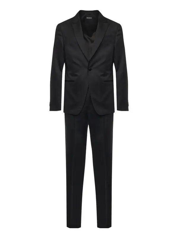 Zegna Two Piece Tailored Suit - Black