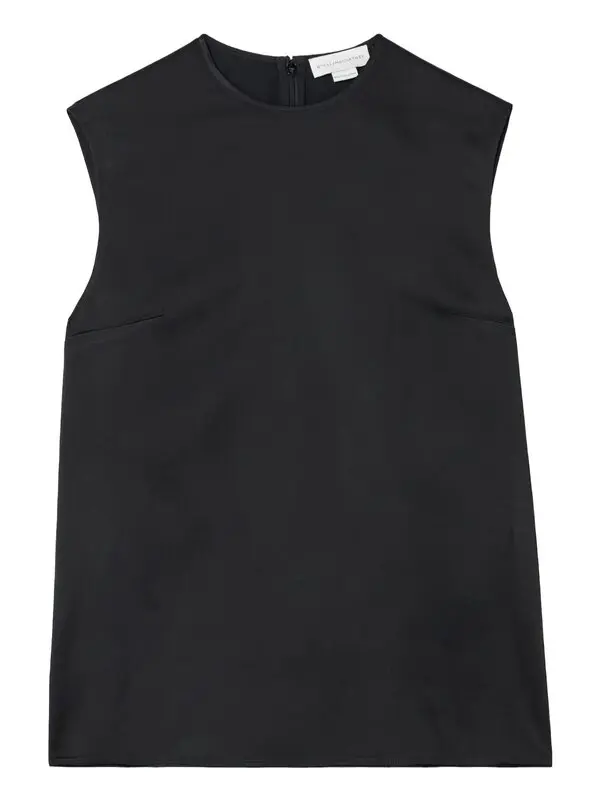 Stella McCartney Sleeveless Satin Vest - Black