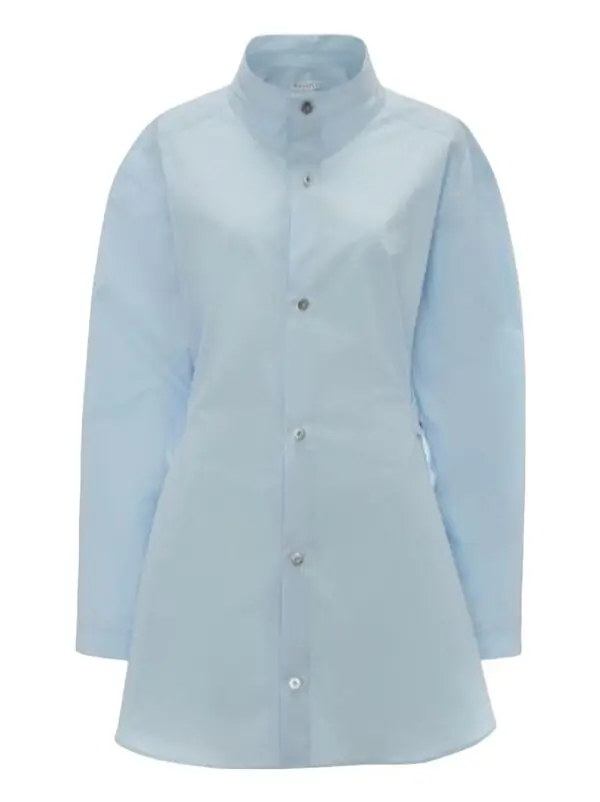 J.W.ANDERSON High-neck Shirt Dress - Gray