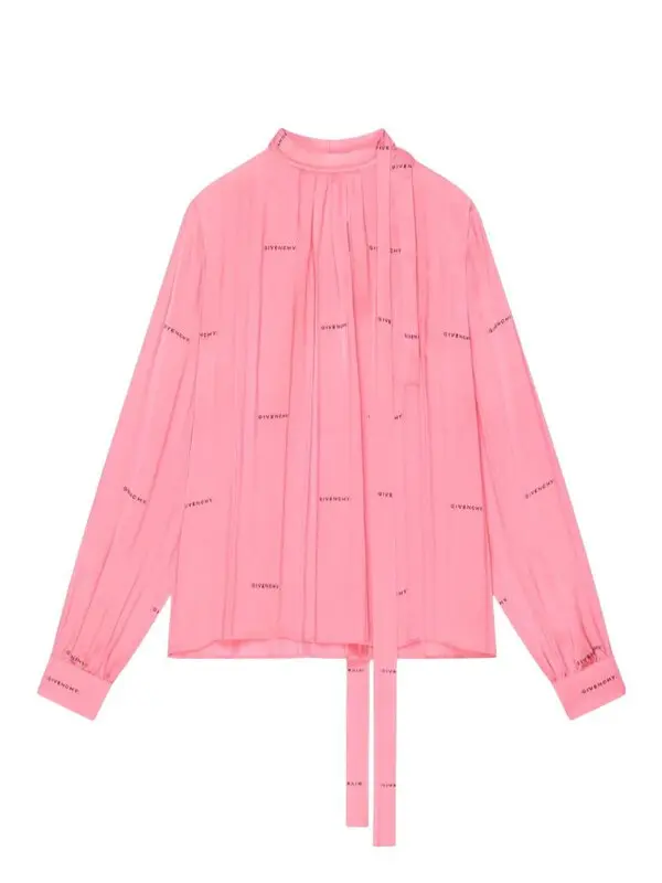 Givenchy Logo Knot Shirt - Bright Pink