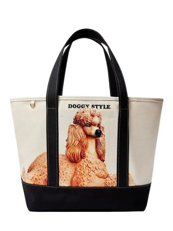 Stella McCartney Dog Print Tote Bag - Beige