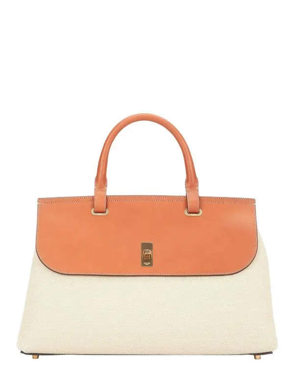 Celine Au Court 16" Top Handle Bag - Natural/tan