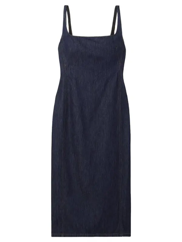 Dries Van Noten Denim Midi Dress - Black