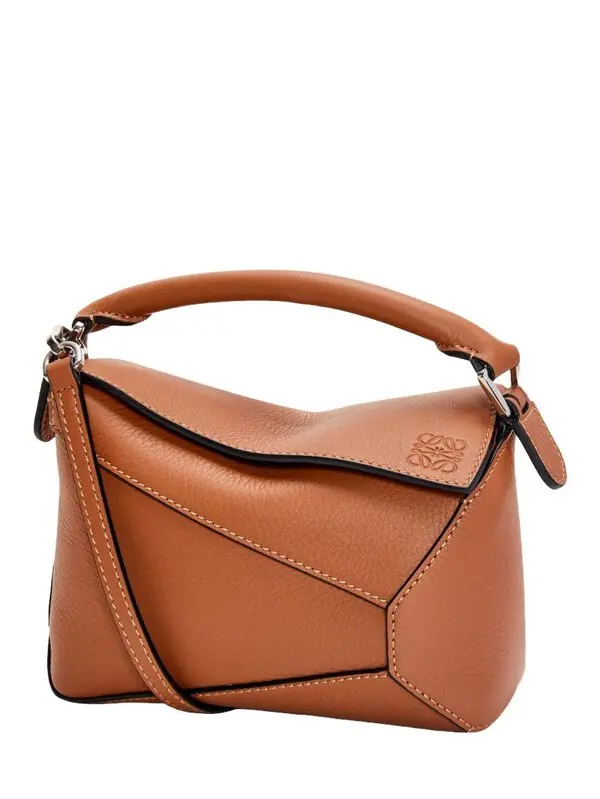 Loewe Mini Puzzle Shoulder Bag - Brown