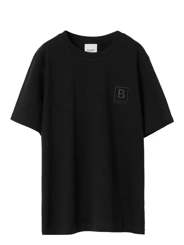 Burberry Letter Pattern T-shirt - Black