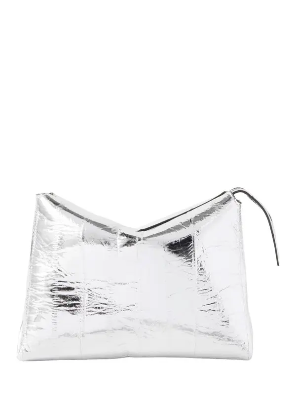Khaite Lina Pleated Clutch - Silver