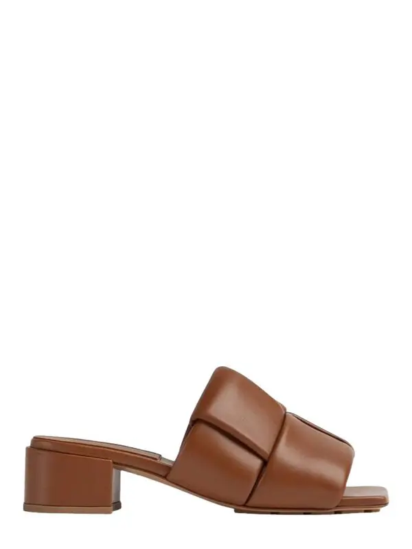 Bottega Veneta Padded Woven Mule - Brown