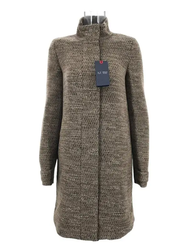 Emporio Armani Long-sleeved High-neck Coat - Green