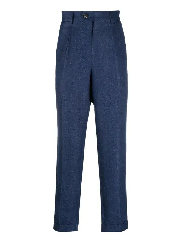 Brunello Cucinelli Pleated Tailored Trousers - Blue