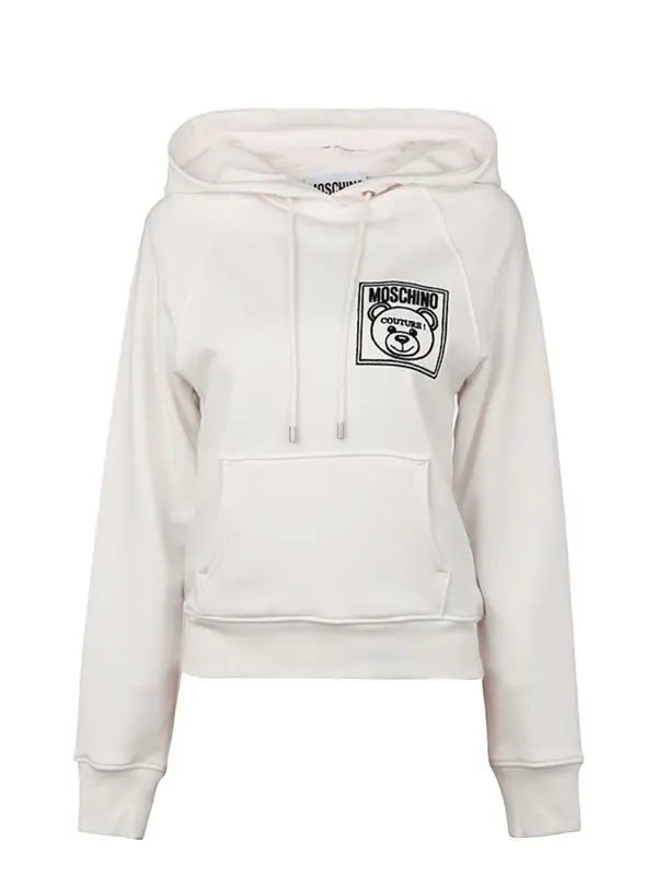 Moschino Hooded Logo Sweatshirt - White