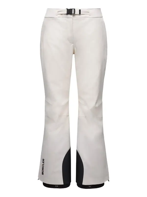 Moncler Padded Ski Pants With Buckle Detailing - White