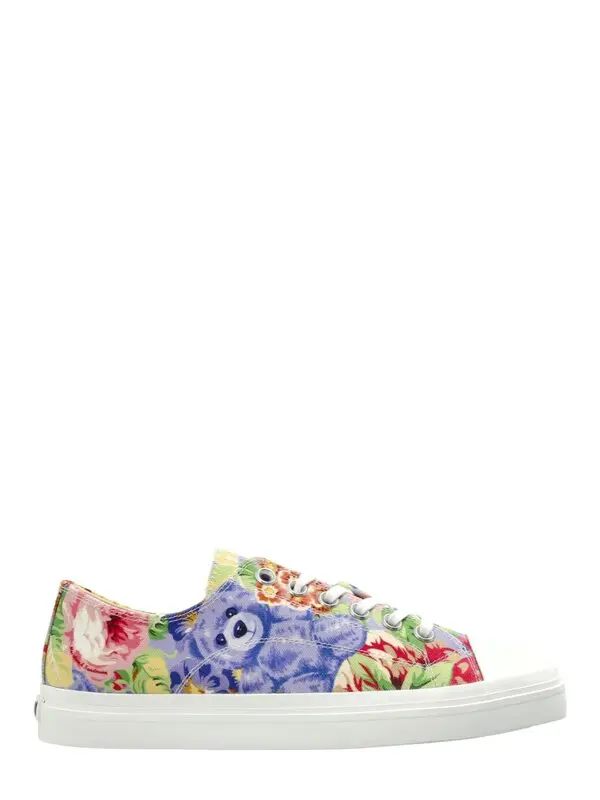 Moschino Teddy Bear Print Low Top Sneakers - White