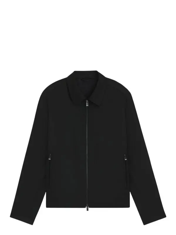 Hugo Boss Zip-up Wool Jacket - Black