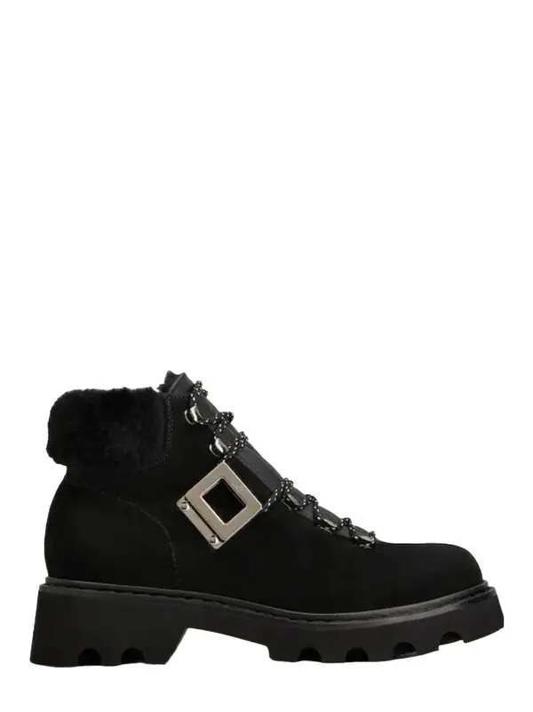 ROGER VIVIER Viv" Rangers Truck Booties - Black