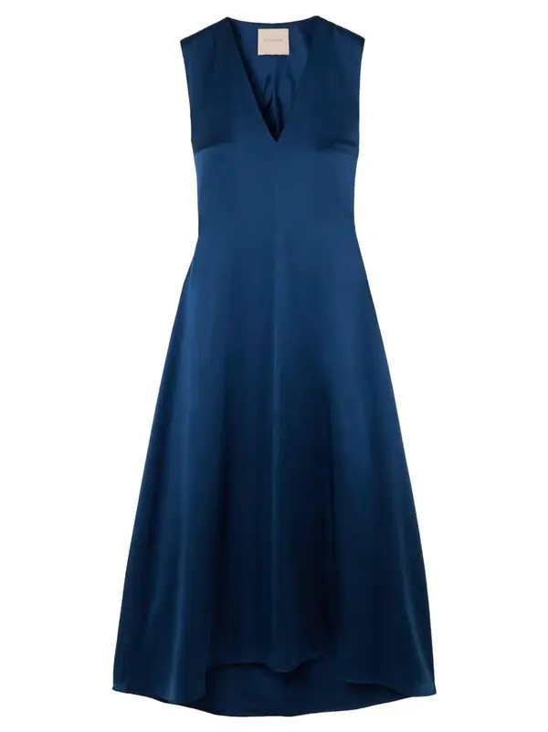ROKSANDA Nuria Twisted Silk-satin Midi Dress - Blue