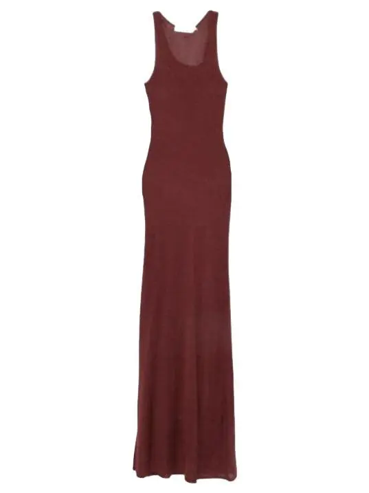 AYA MUSE Round Neck Sleeveless Maxi Dress - Red
