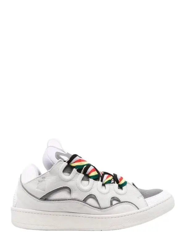LANVIN Curb Leather Trainers - White